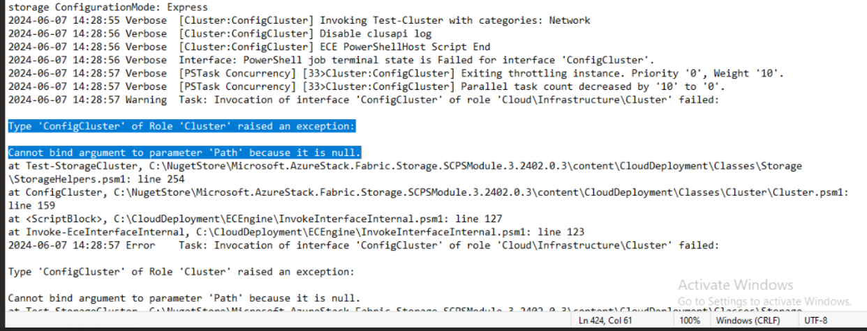 Issue with Deploying Azure stack HCI23H2 cluster via azure portal - Microsoft Q&A