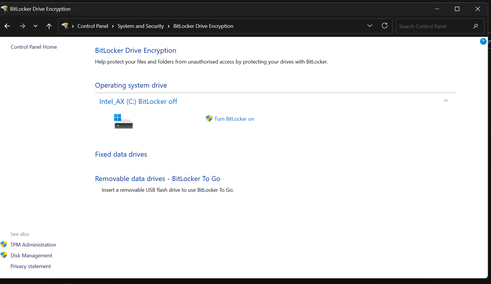 When turning secure boot on whole system ends up freezing but when ...