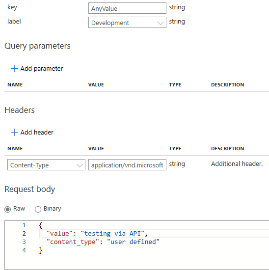 How To Update App Config Value Against A Key Via Apim Microsoft Qanda