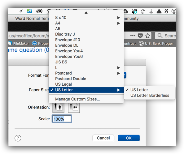 Word Normal Template - wrong paper size - Microsoft Q&A
