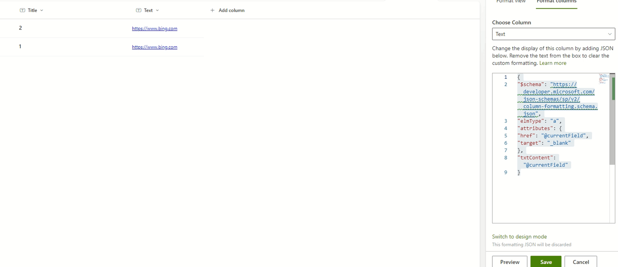 Column Formatting in Microsoft Lists - Microsoft Q&A