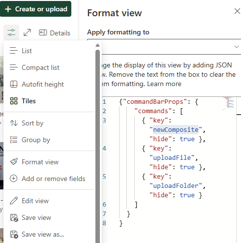SharePoint Online Photo Library Tile View not Applying JSON Formatting ...