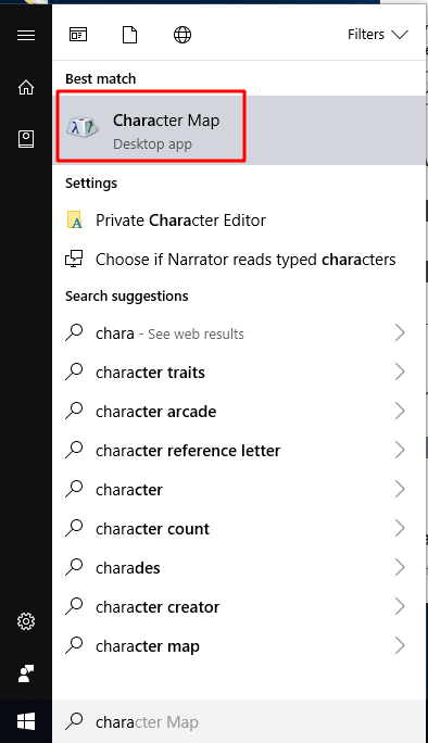 where do i find character map - Microsoft Q&A