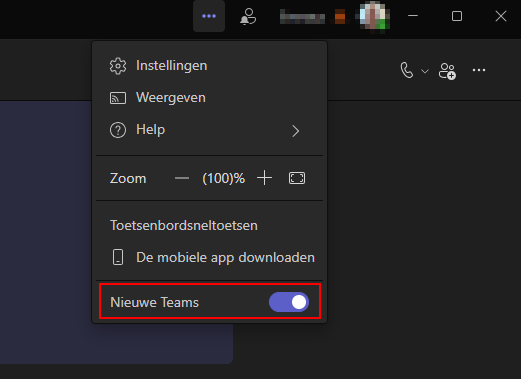 New Teams toggle button in Settings menu in New Teams... - Microsoft Q&A