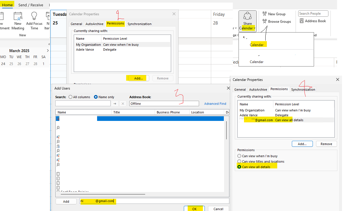 Calendar Sharing/Scheduling - Microsoft Q&A
