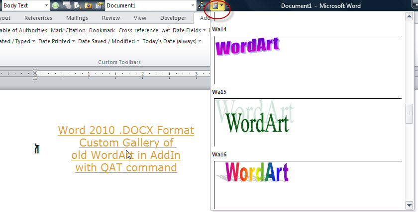 WordArt for Microsoft Word(or any Office program) in 2010 - Microsoft Q&A