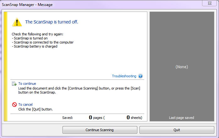 ScanScanp ix500 blue light blinking, not working - Microsoft Q&A