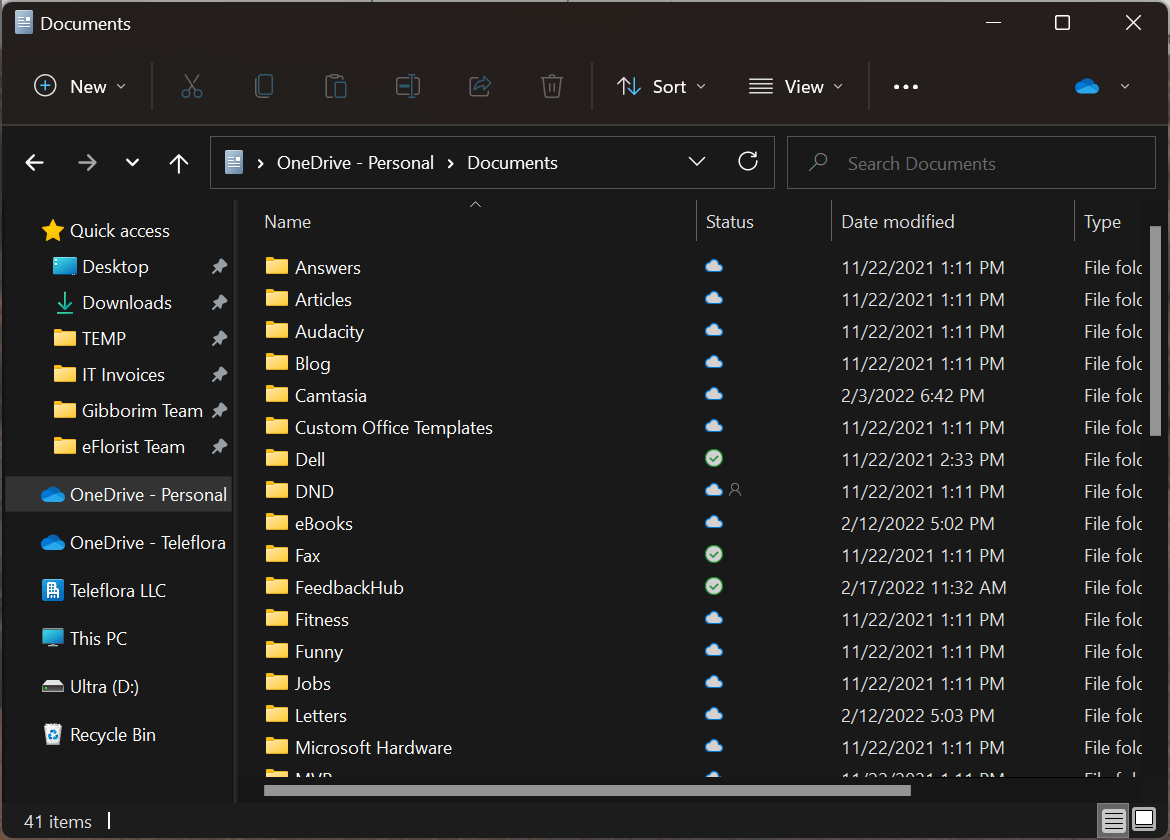 WIndows 11 one drive status column - Microsoft Q&A