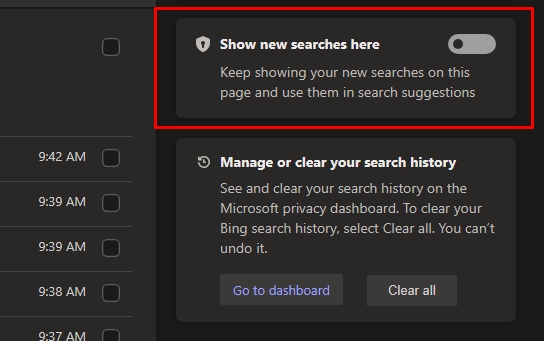 how do i clear bing and msn adrees bar - Microsoft Q&A