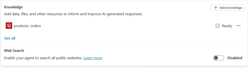Copilot Studio – Azure SQL Knowledge Source Connected but Agent Cannot ...