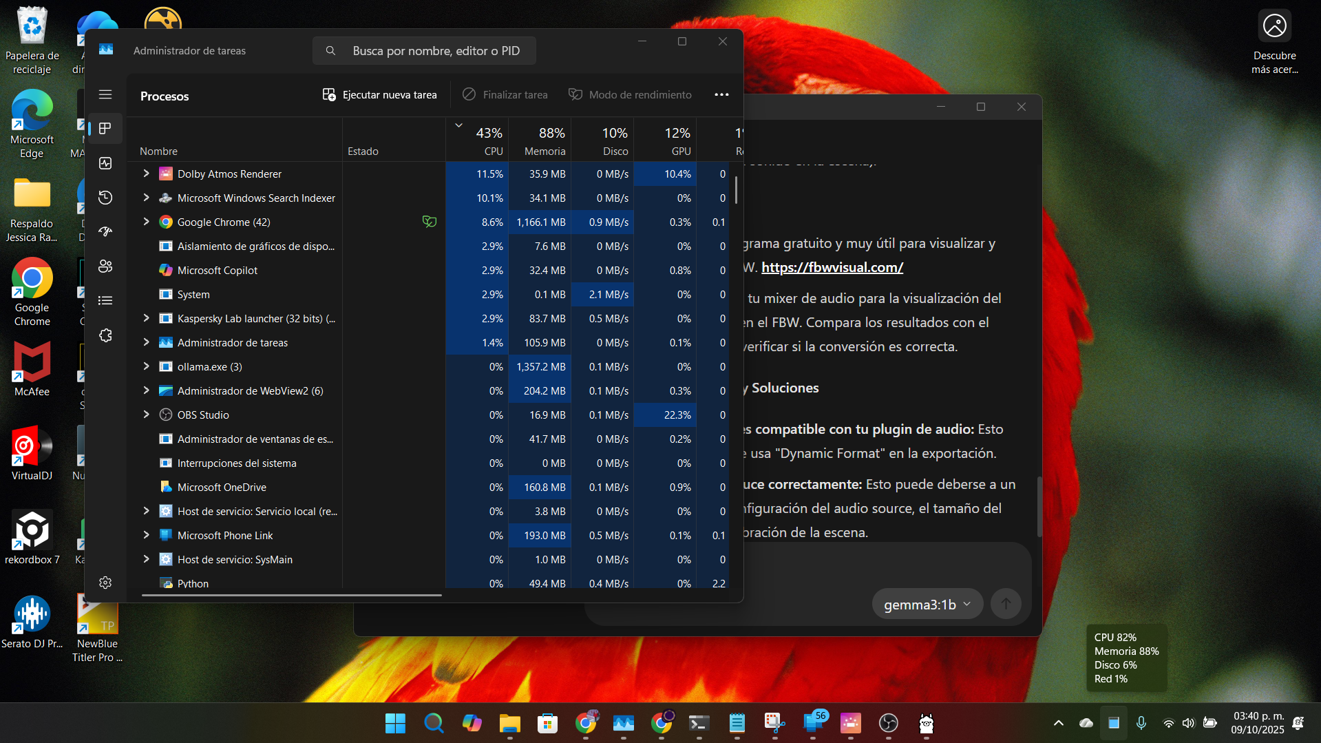 Why is my task manager showing different values through the app and the ...
