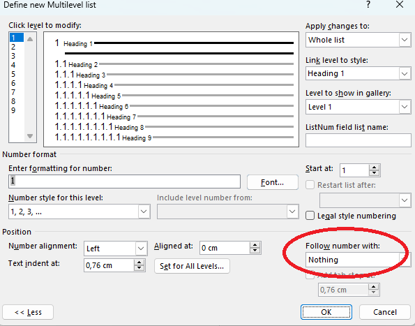 Leader dots in Table of Contents BEFORE Title 1 Heading - Microsoft Q&A
