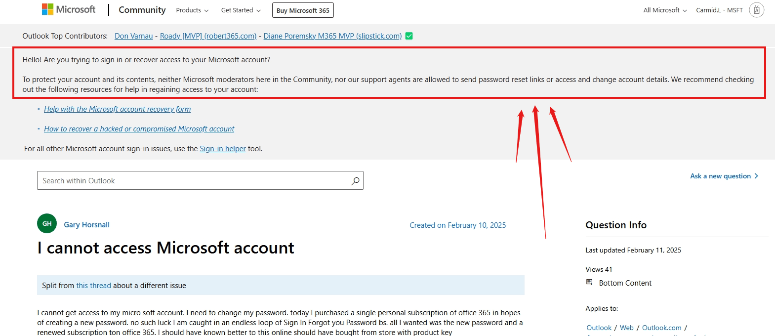 I cannot access Microsoft account - Microsoft Q&A