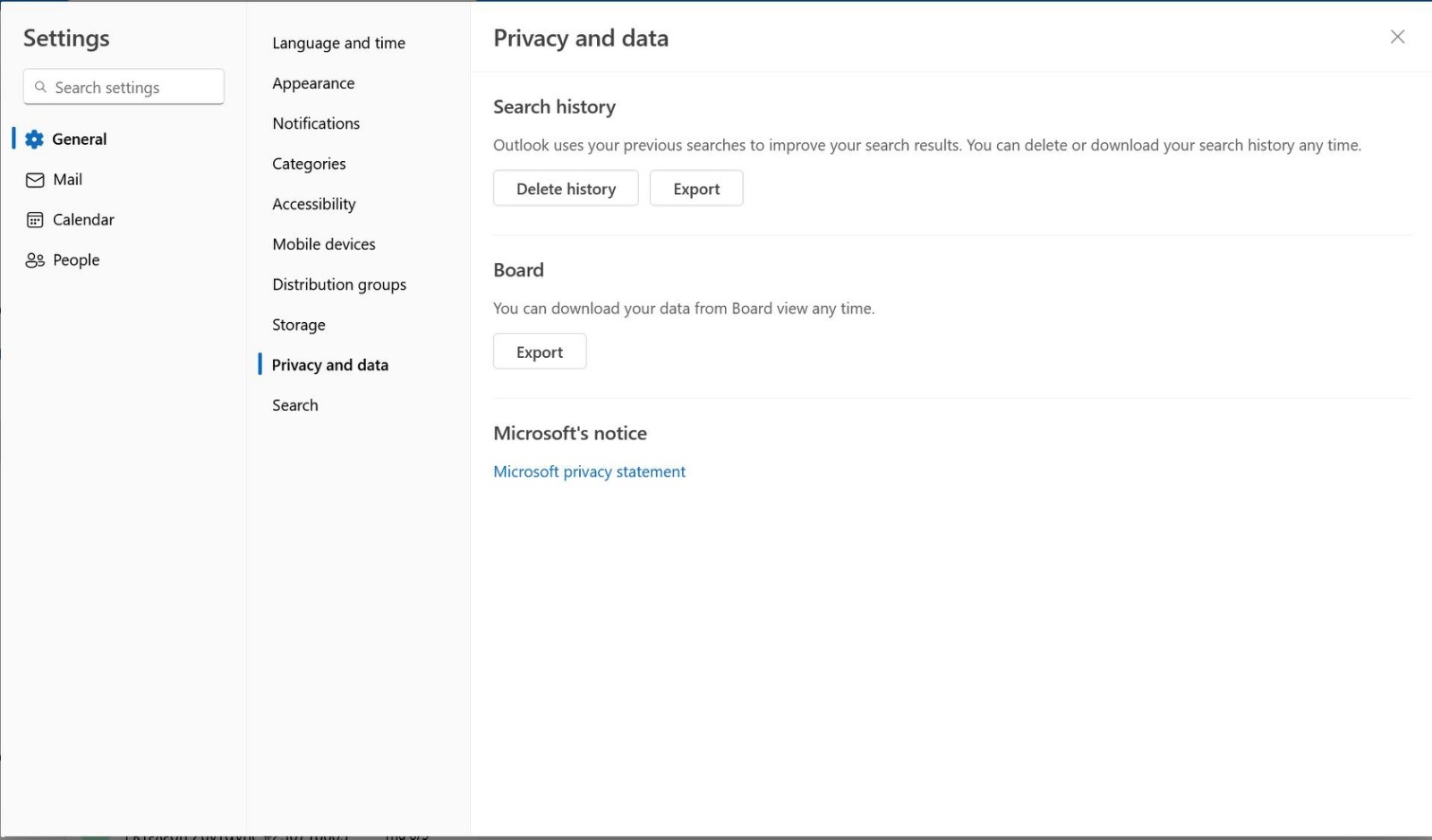 No export button on outlook - Microsoft Q&A