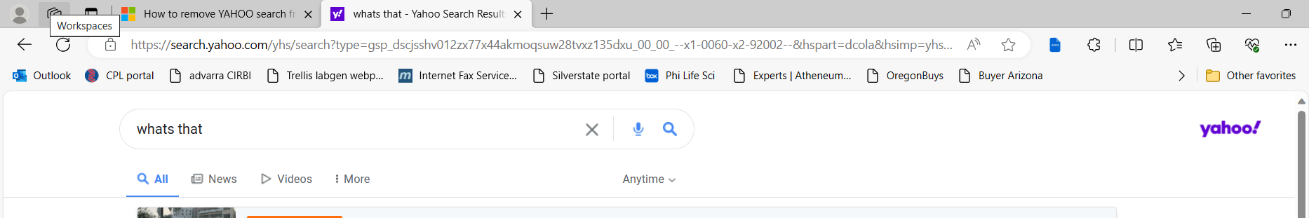 How to remove YAHOO search from microsoft edge - already removed it ...