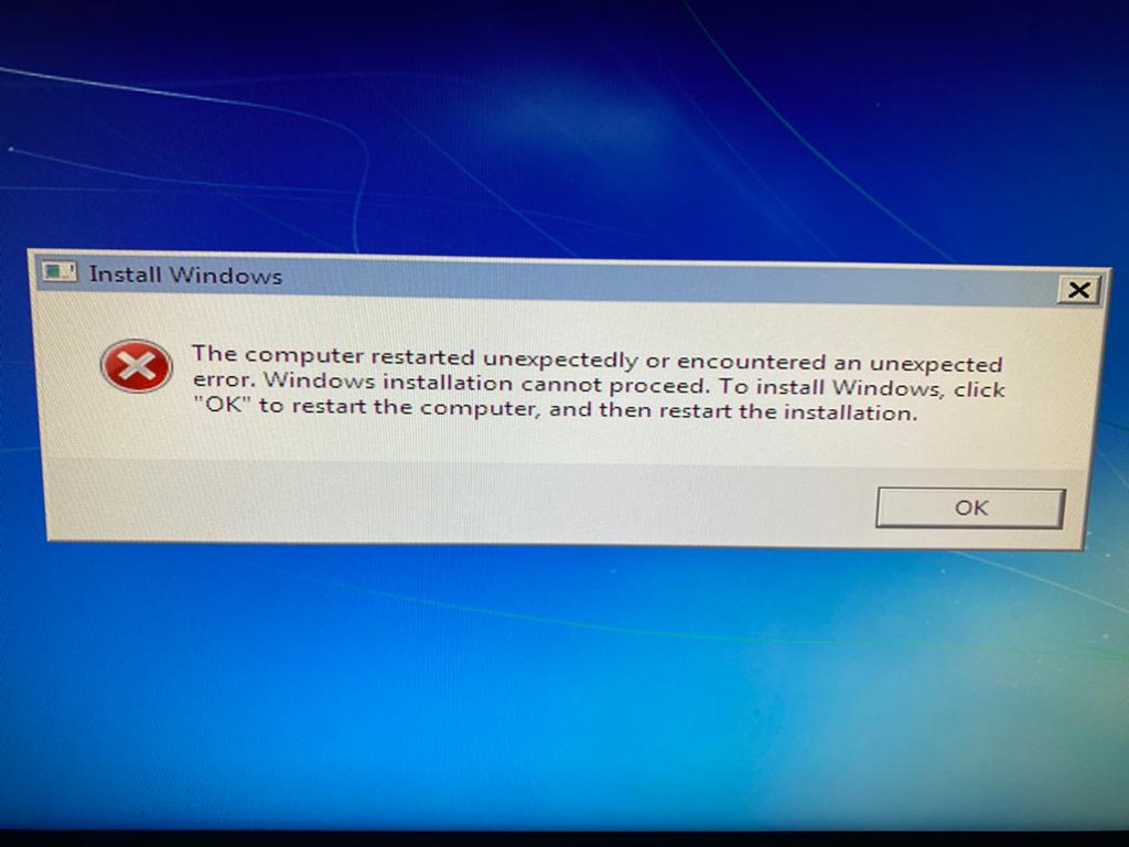 Fresh USB Windows 10 Install - Failing - Microsoft Q&A