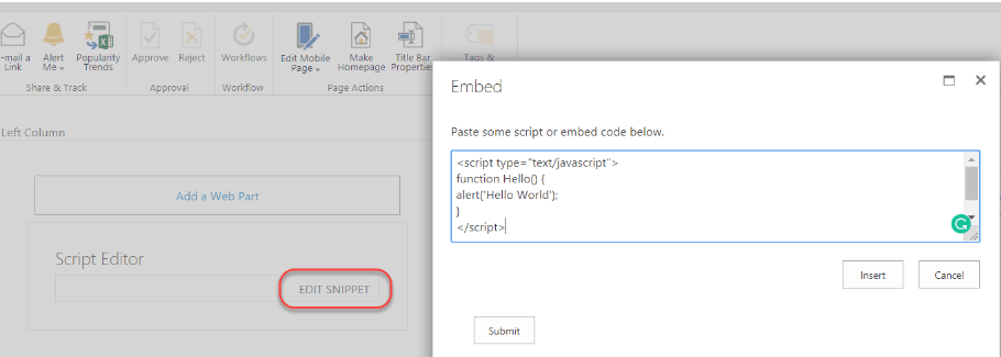 In SharePoint 2016, the element allowed you to specify a URL to be ...