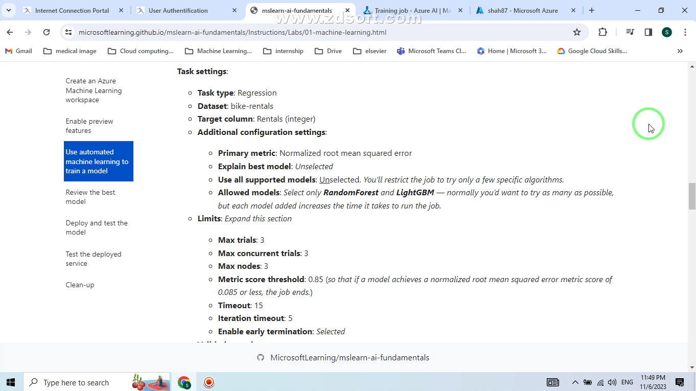 There has been a mistake in the typing of the Azure Machine Learning ...