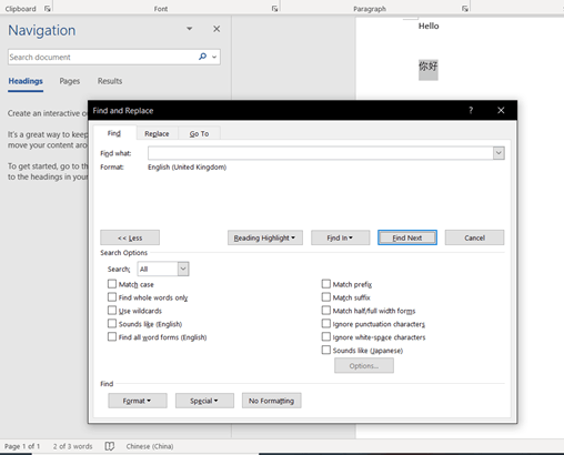 Microsoft Word Find Formatting Not Working - Microsoft Q&A