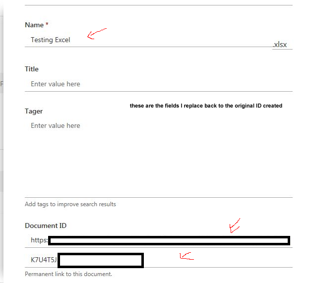 Document ID changes - Microsoft Q&A