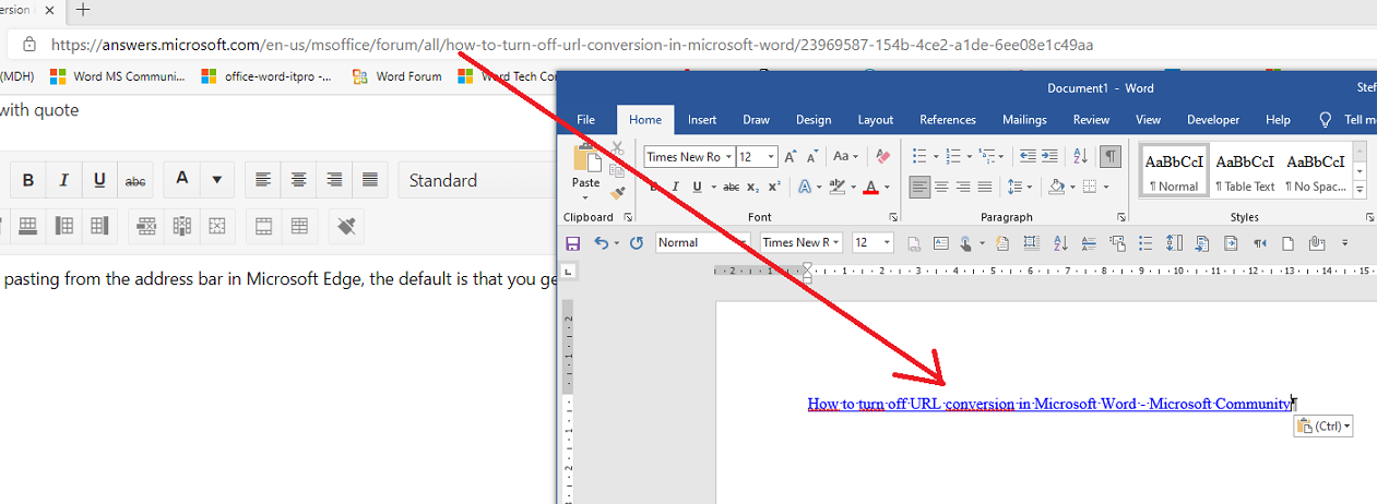 How to turn off URL conversion in Microsoft Word - Microsoft Q&A