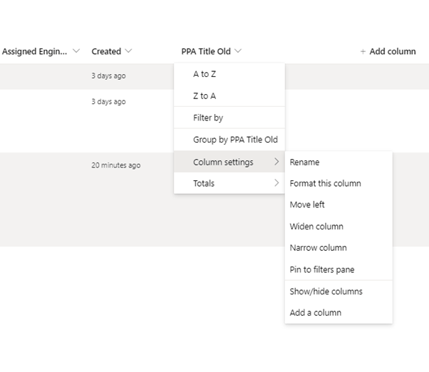 Sharepoint List: Unable to Edit/Delete Collumn - Microsoft Q&A