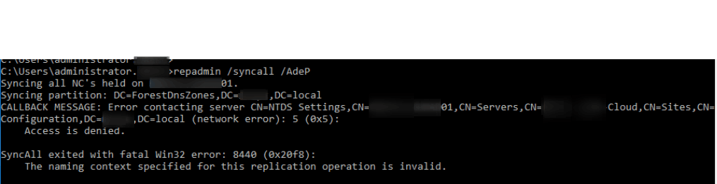 AD Replication Failed - Microsoft Q&A