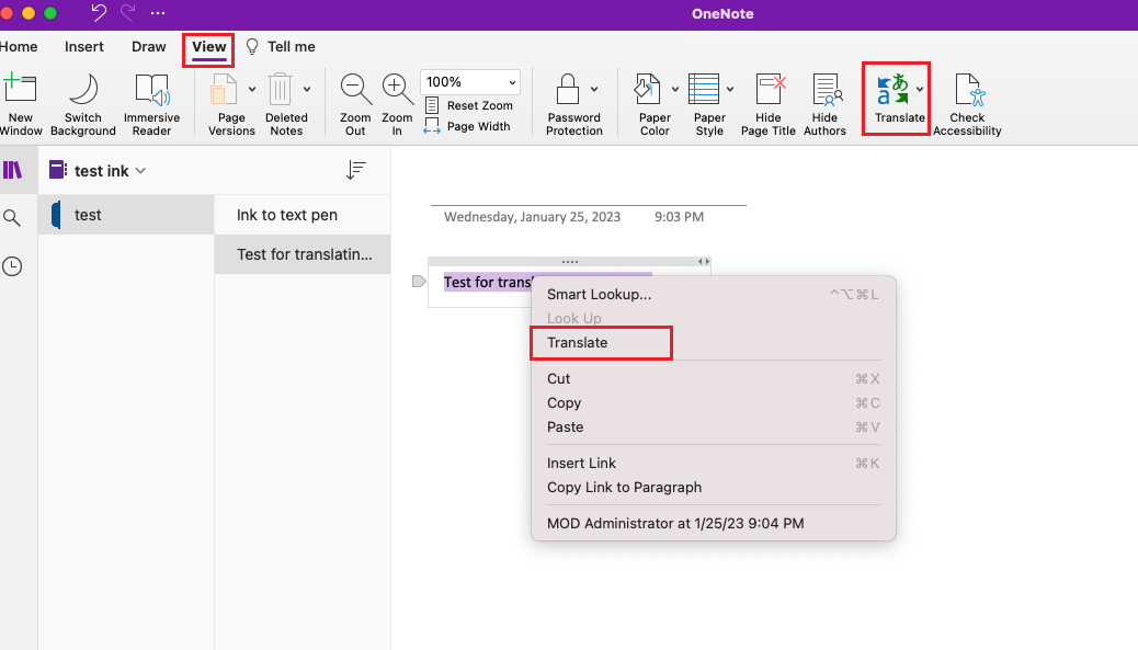 Translation for OneNote on a Mac or browser? - Microsoft Q&A