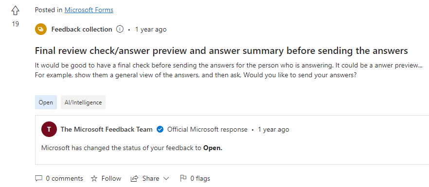 How to see your answers before your submit a MS Form? - Microsoft Q&A