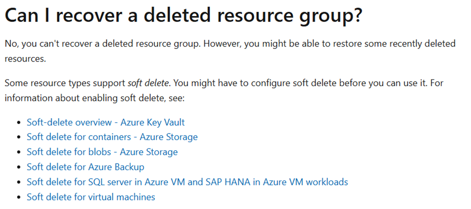 Recover deleted resource group in Azure - Microsoft Q&A