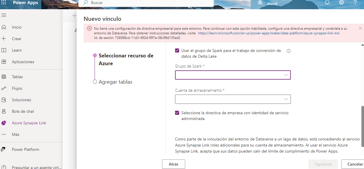 ¿Como puedo conectar Dynamics con Azure Synapse Link? - Microsoft Q&A