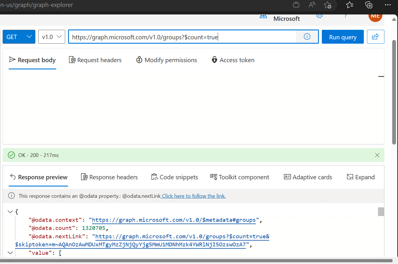 Count the number of groups created with the help of a service account ...