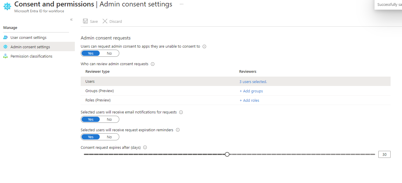 Admin approval is requested when trying to authorize a user but admin ...