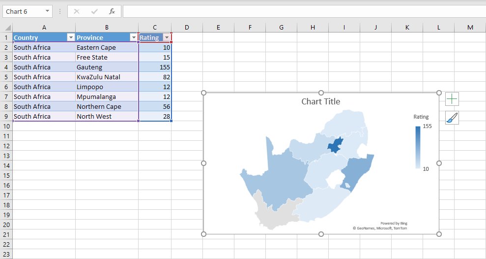 List of Countries available for Map Charts in Excel. - Microsoft Q&A