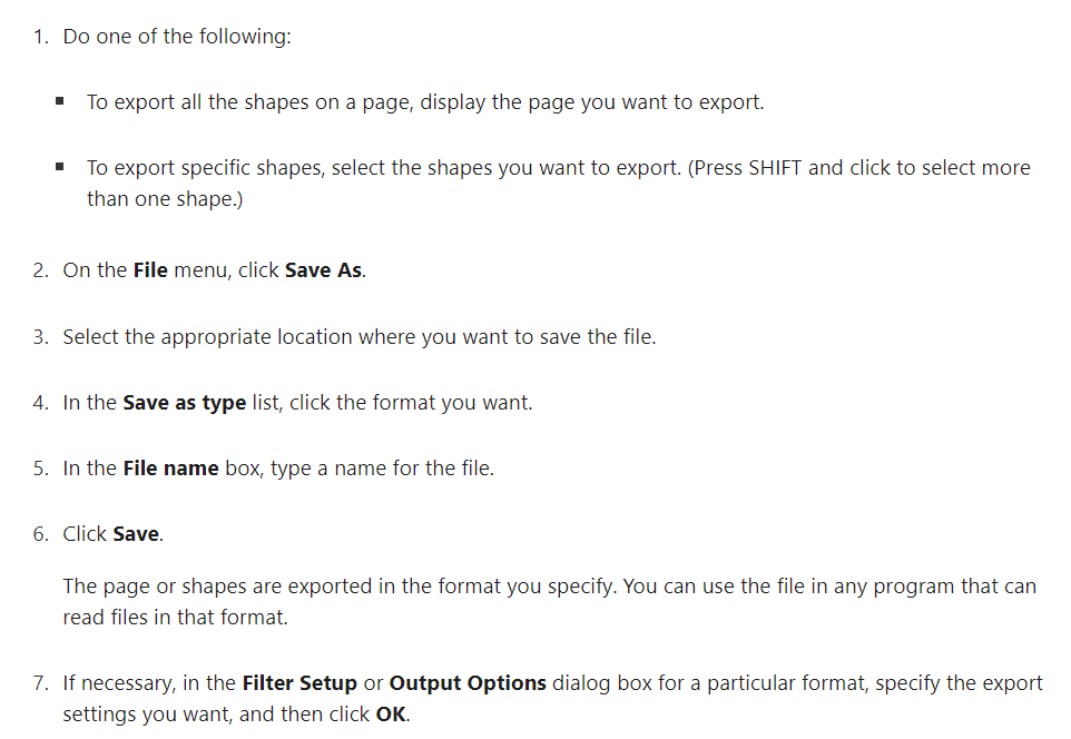 Export to Visio from Excel template - Microsoft Q&A