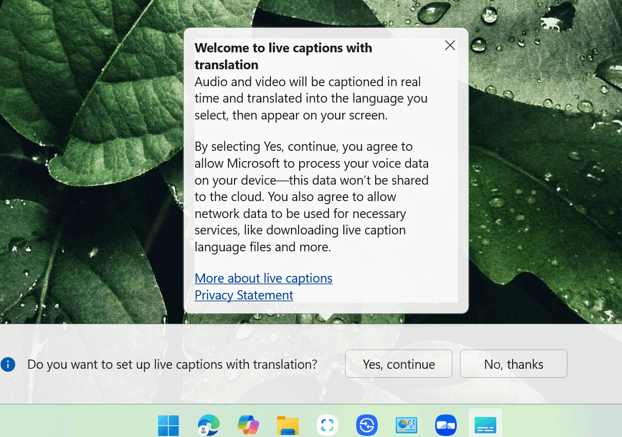 Live Caption with Translation is not working in Copilot+ PC ...