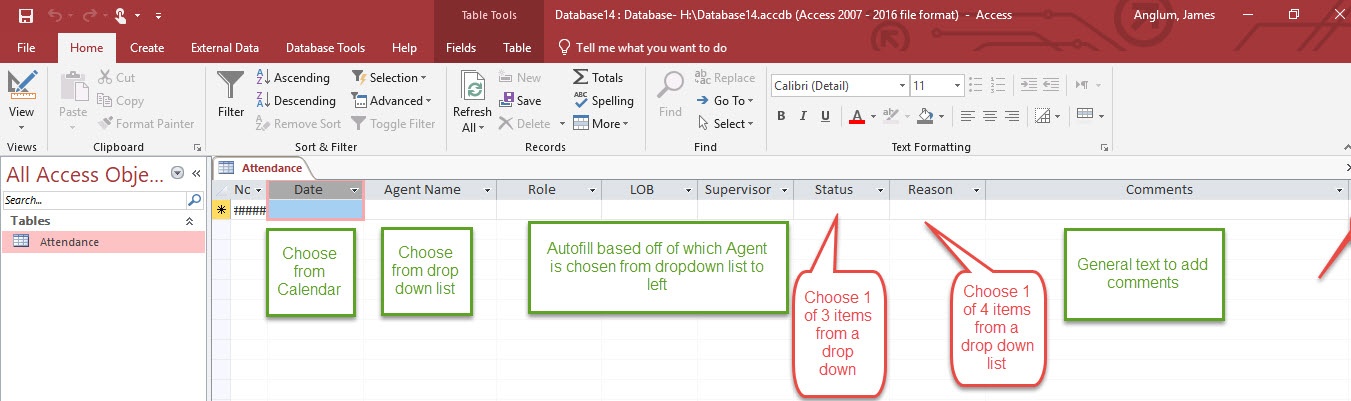 Creating an attendance tracker database in Access - Microsoft Q&A