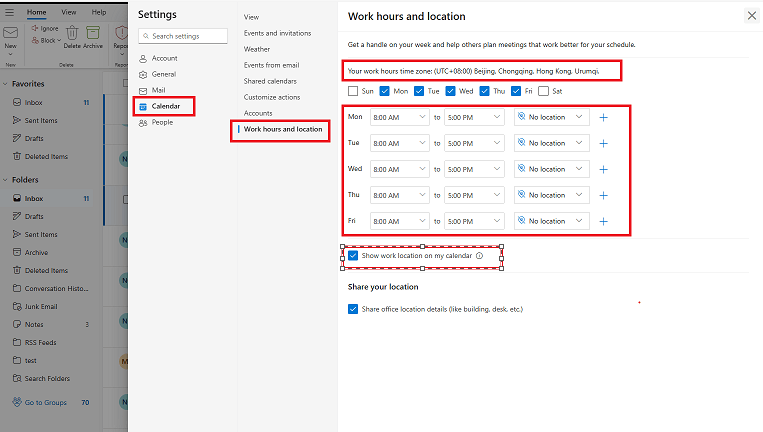 How can I change the work hours and time zone of a shared mailbox? - Microsoft Q&A