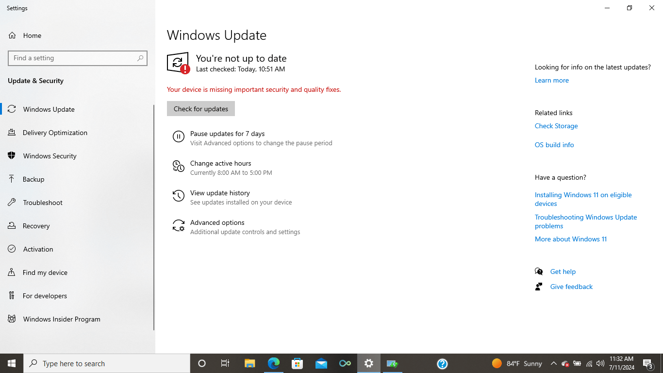 Windows Update say's I'm missing important updates, but when i run the ...