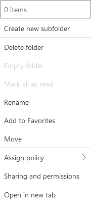 Why can't I delete the 'Conversation History' folder, given that there is a 'Delete folder ...