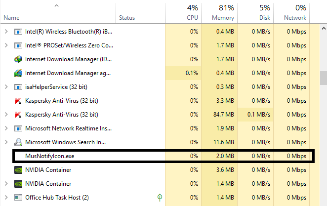 A file called MusNotifyIcon.exe with red exclamation mark keeps popping ...
