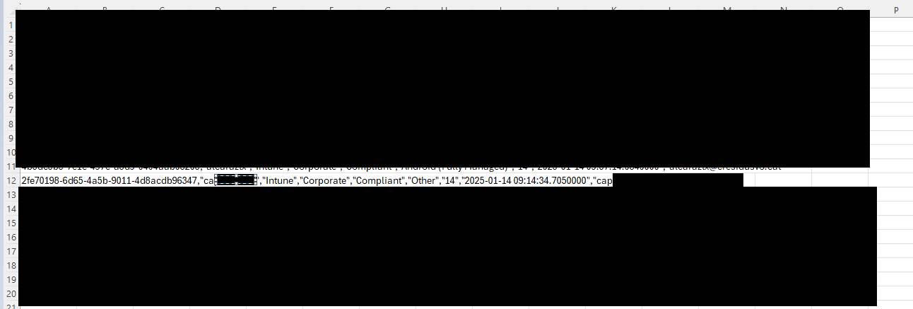 Devices correctly inscribed in Intune with Work Profile Corporative Full Manged with Samsung ...