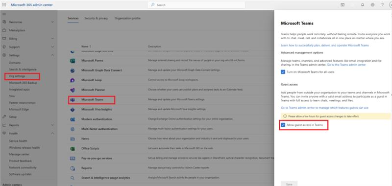 Why we can add guest at M365 Admin Center, but can not add guest at Microsoft Teams - Microsoft Q&A