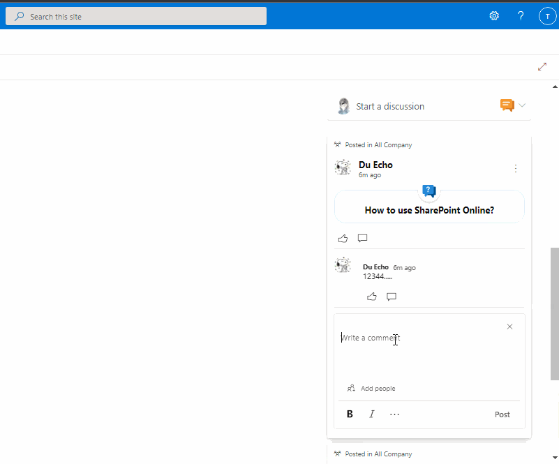 how do I create a discussion forum in modern sharepoint sites ...