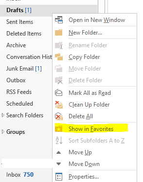 Notification of items in Outlook DRAFTS folder - Microsoft Q&A