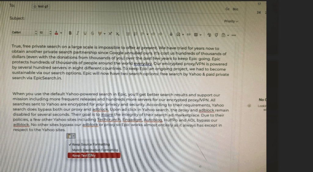 Outlook Shortcut Paste with Keep Text Only - Microsoft Q&A