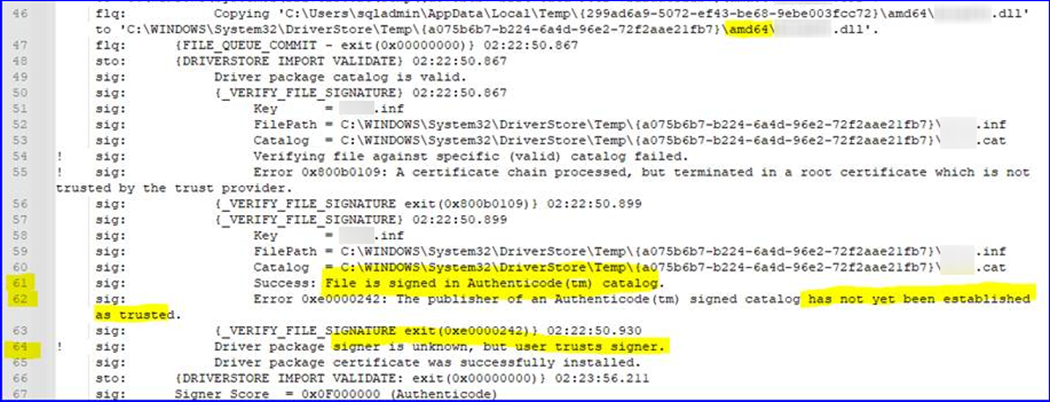 Signed ARM64 native printer driver will not install in Windows ARM64 even though Windows x64 ...