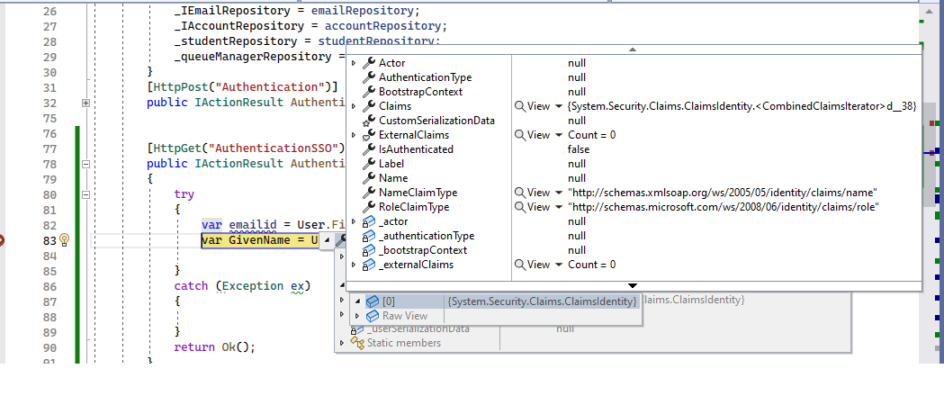 Get Null Values In Claims In Azure Ad Authentication Using Dotnet Core 6 0 Web Api Microsoft Qanda