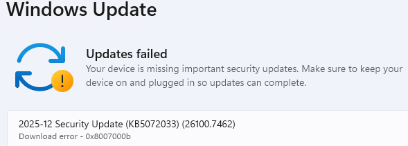 Problem with 25H2 Updates and RunDLL file missing - Microsoft Q&A