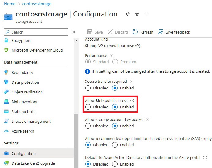 Notice "We're changing two default security settings in new Azure ...